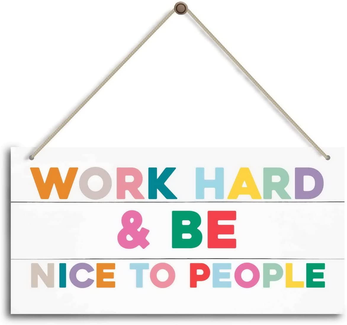 Work Hard & Be Nice To People. Inspirational Home Office Decor，Bedroom ...