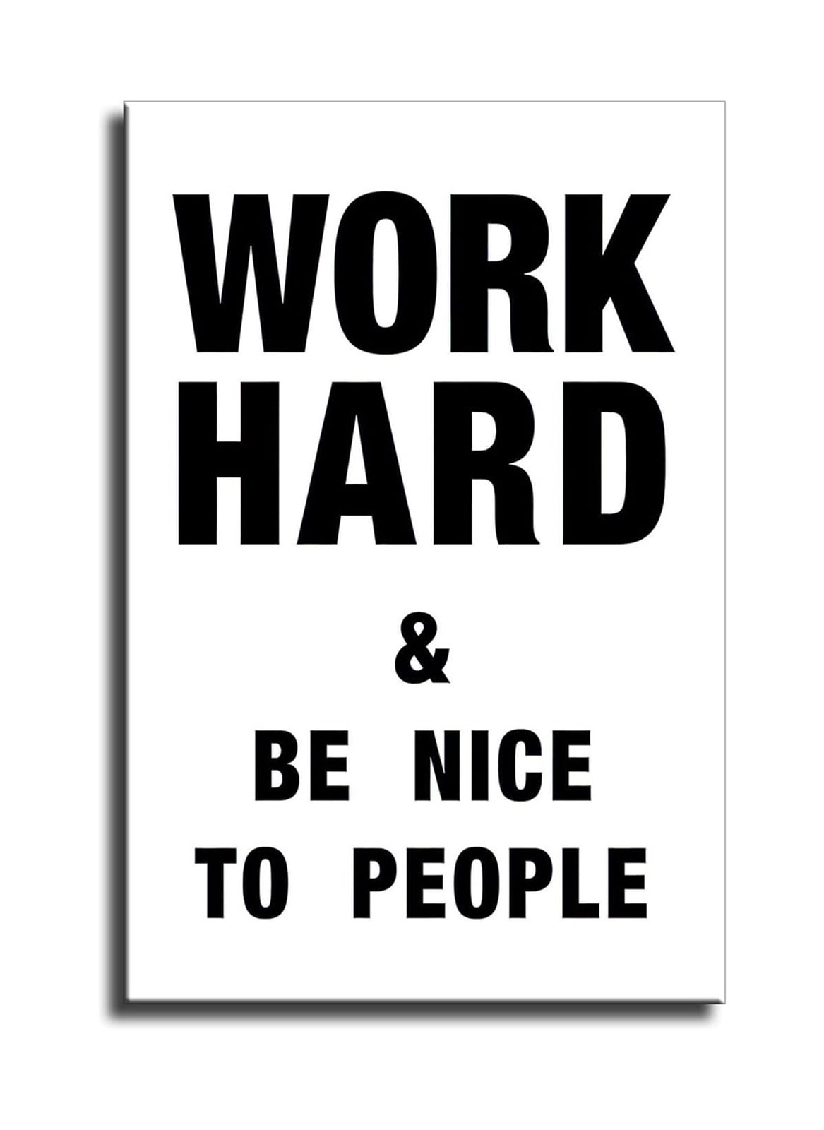 Work Hard Be Nice to People Canvas Print, Inspirational Wall Art for ...