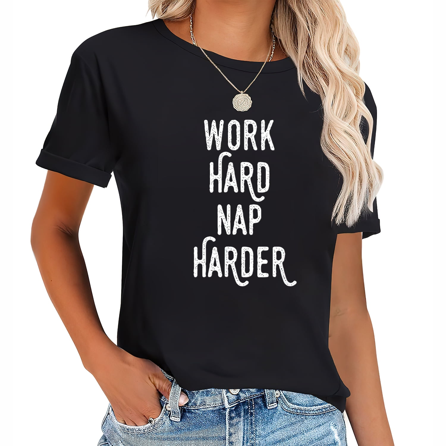 Work Hard Nap Harder | Funny Motivational Quote Shirt - Walmart.com
