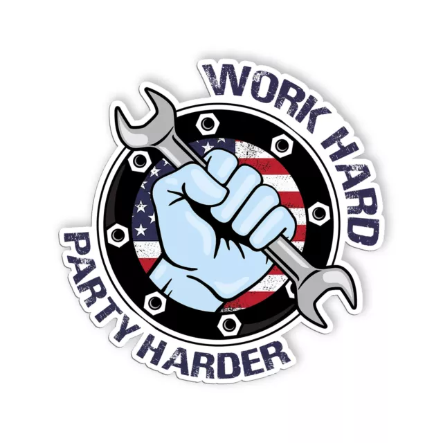 Work Hard Party Harder Sticker Labor Day Quote Sticker Phone Decal ...