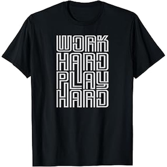 Work Hard Play Hard No Excuses Gym Workout Design T-Shirt - Walmart.com