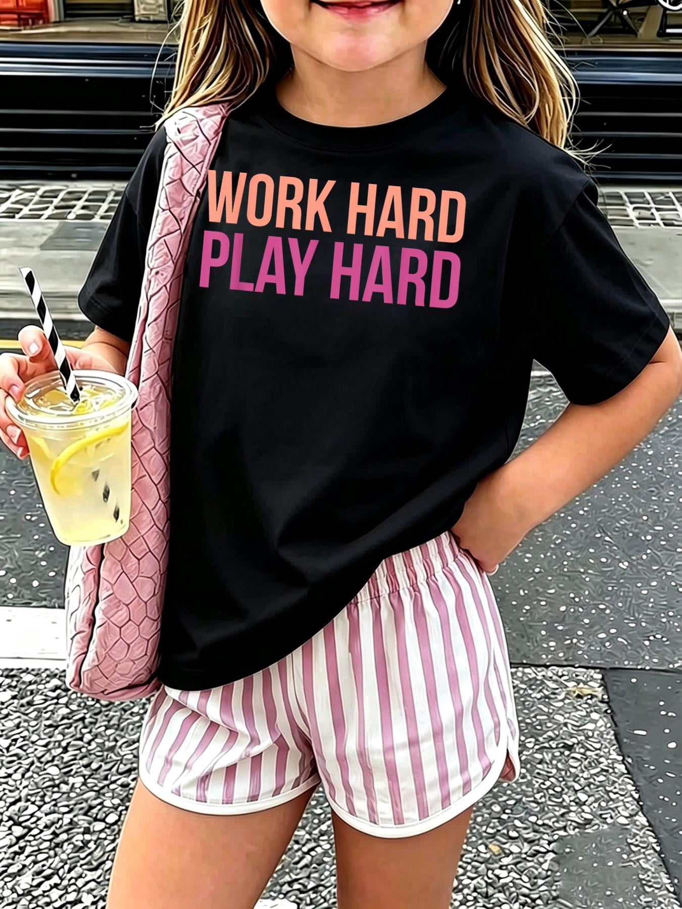 Work Hard Play Hard Workout Kids T-Shirt - Walmart.com