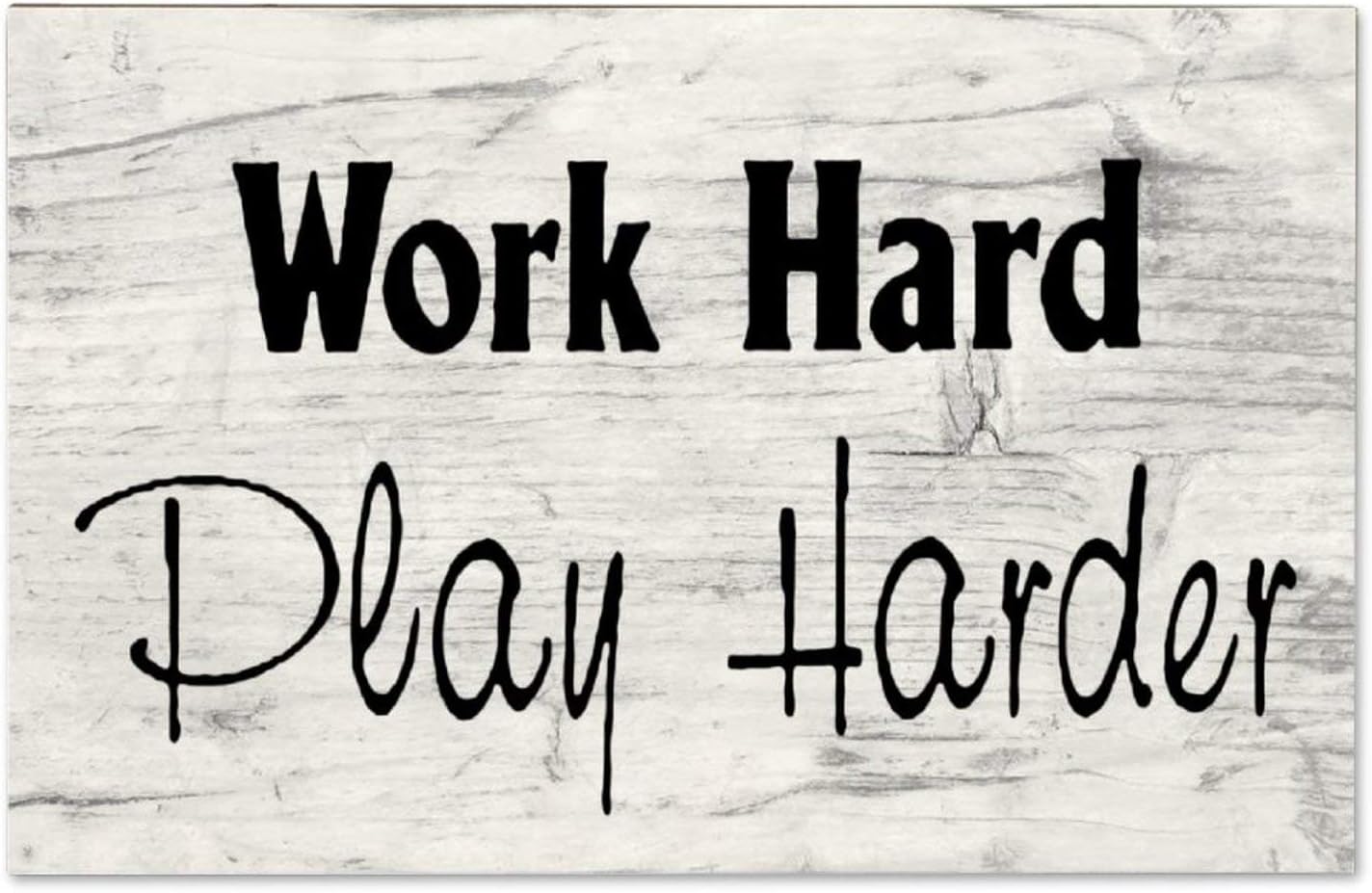 Work Hard Play Harder Plaque Sign, Wood Wall Hanging Signs, Wall ...