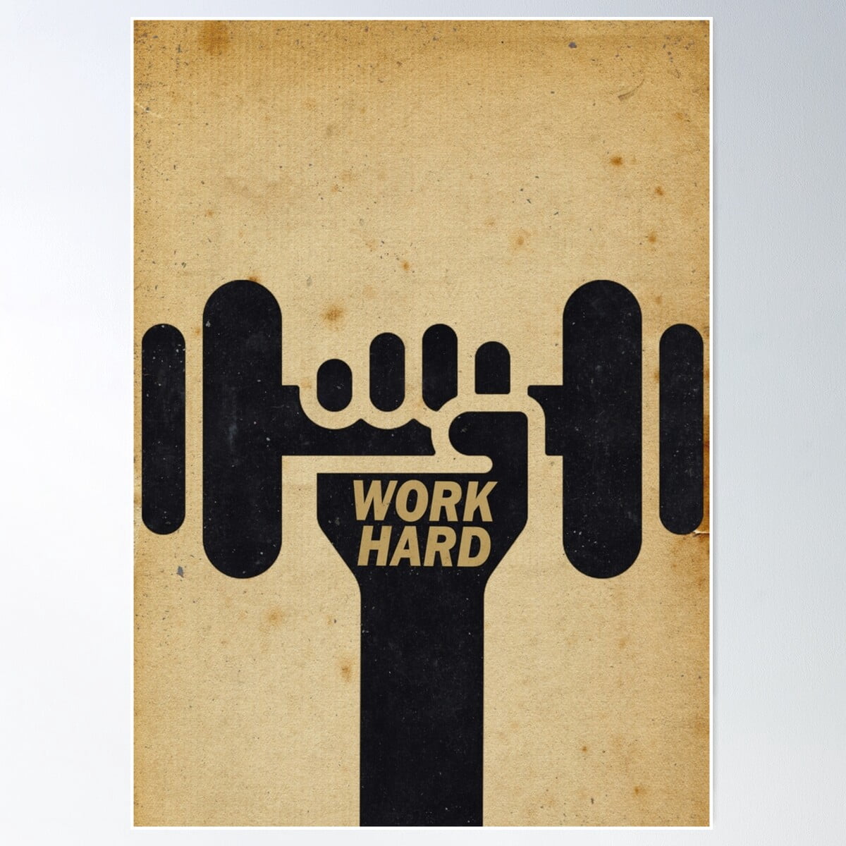 Work Hard Poster Wall Art, Modern Wall Decor, 8x12 UNFRAMED - Walmart.com