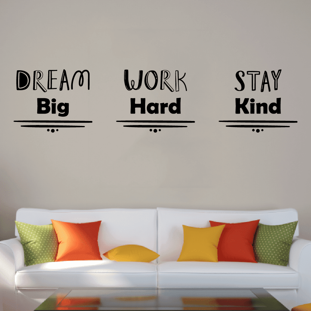 Work Hard Quote Classroom Wall Decals Stickers Education Educational ...