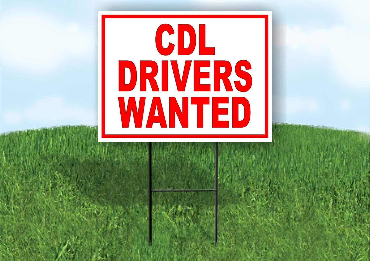 Work House Signs Double Sided Sign Cdl Drivers Wanted RED Yard Sign ...