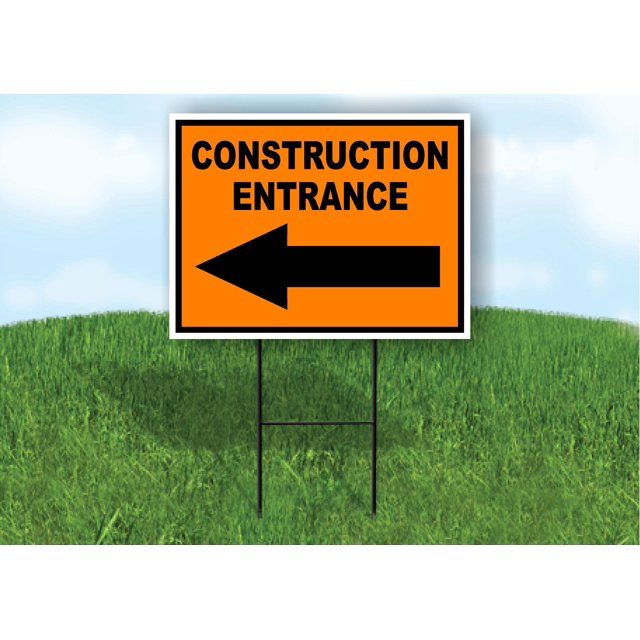 Work House Signs Double Sided Sign Construction Entrance Safety Orange ...