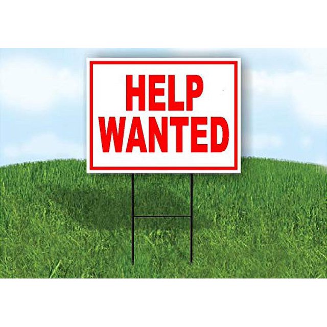 Work House Signs Double Sided Sign Help Wanted RED Border Yard Sign ...