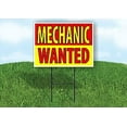Work House Signs Double Sided Sign Mechanic Wanted RED Yellow Yard Sign ...