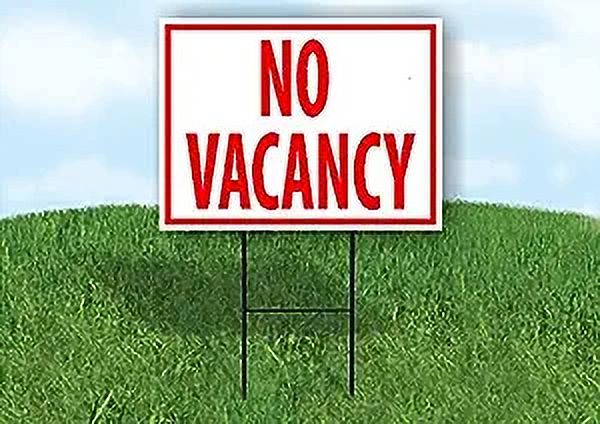 Work House Signs Double Sided Sign NO Vacancy RED Yard Sign Road Sign ...