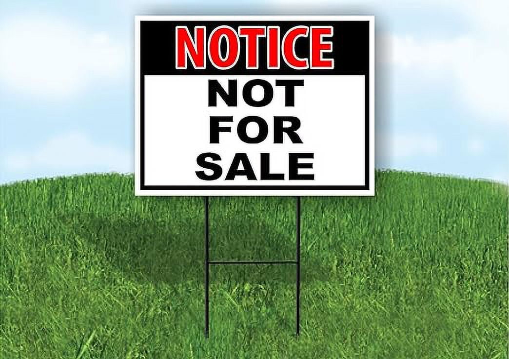 Work House Signs Double Sided Sign Notice NOT for Sale Yard Sign Road ...
