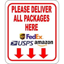 Stop Do Not Leave Deliveries Here Take to Rear Door Sign - Walmart.com