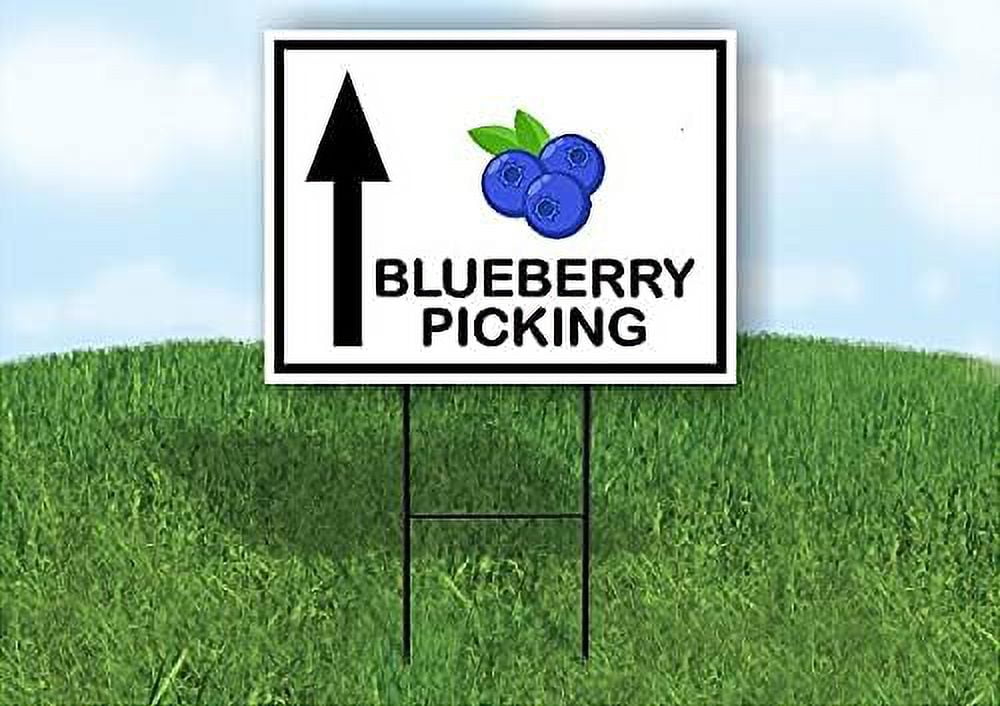 Work House Signs Single Sided Sign Blueberry Picking Straight Arrow ...