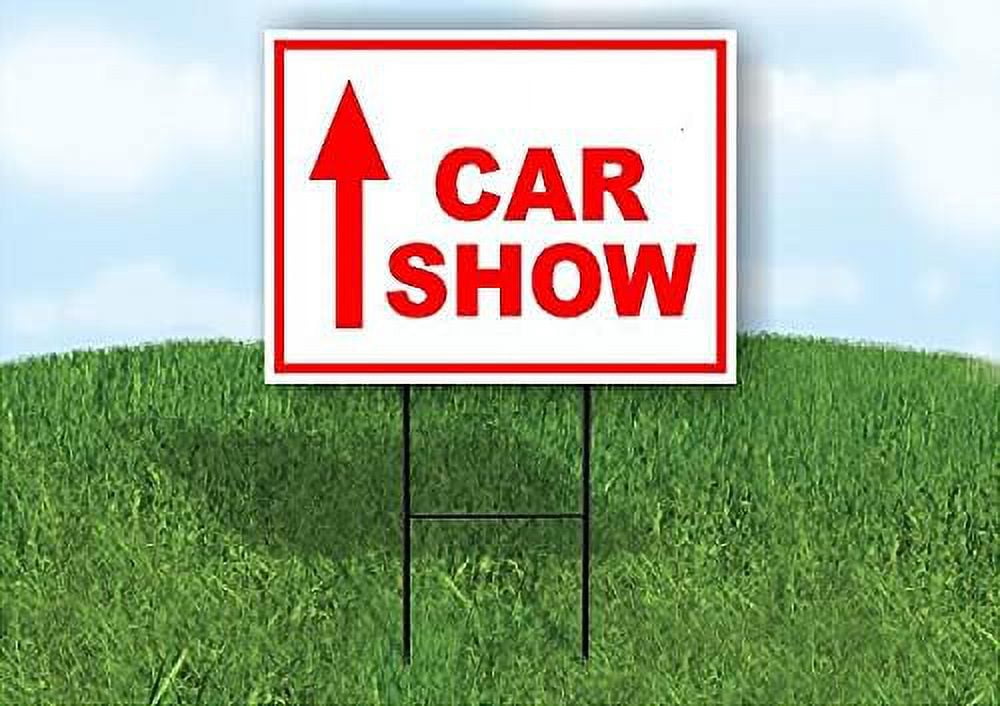 Work House Signs Single Sided Sign CAR Show Straight Arrow red Yard ...