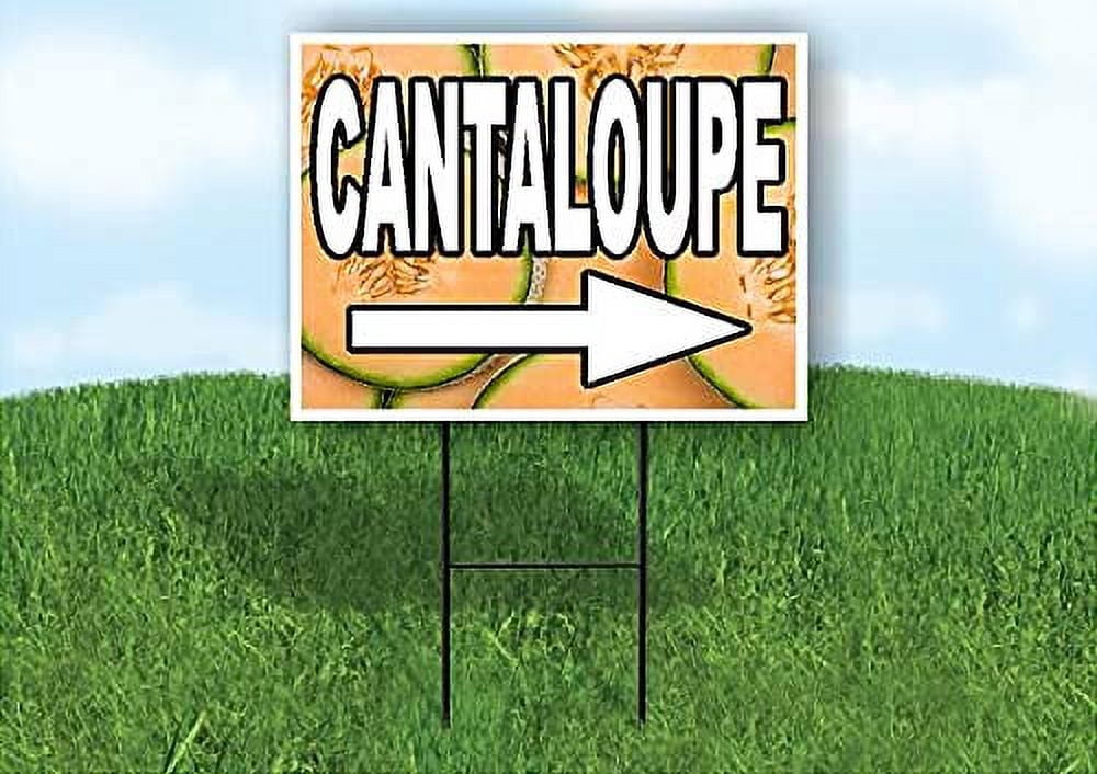 Work House Signs Single Sided Sign Cantaloupe Right Arrow RED Yard Sign ...