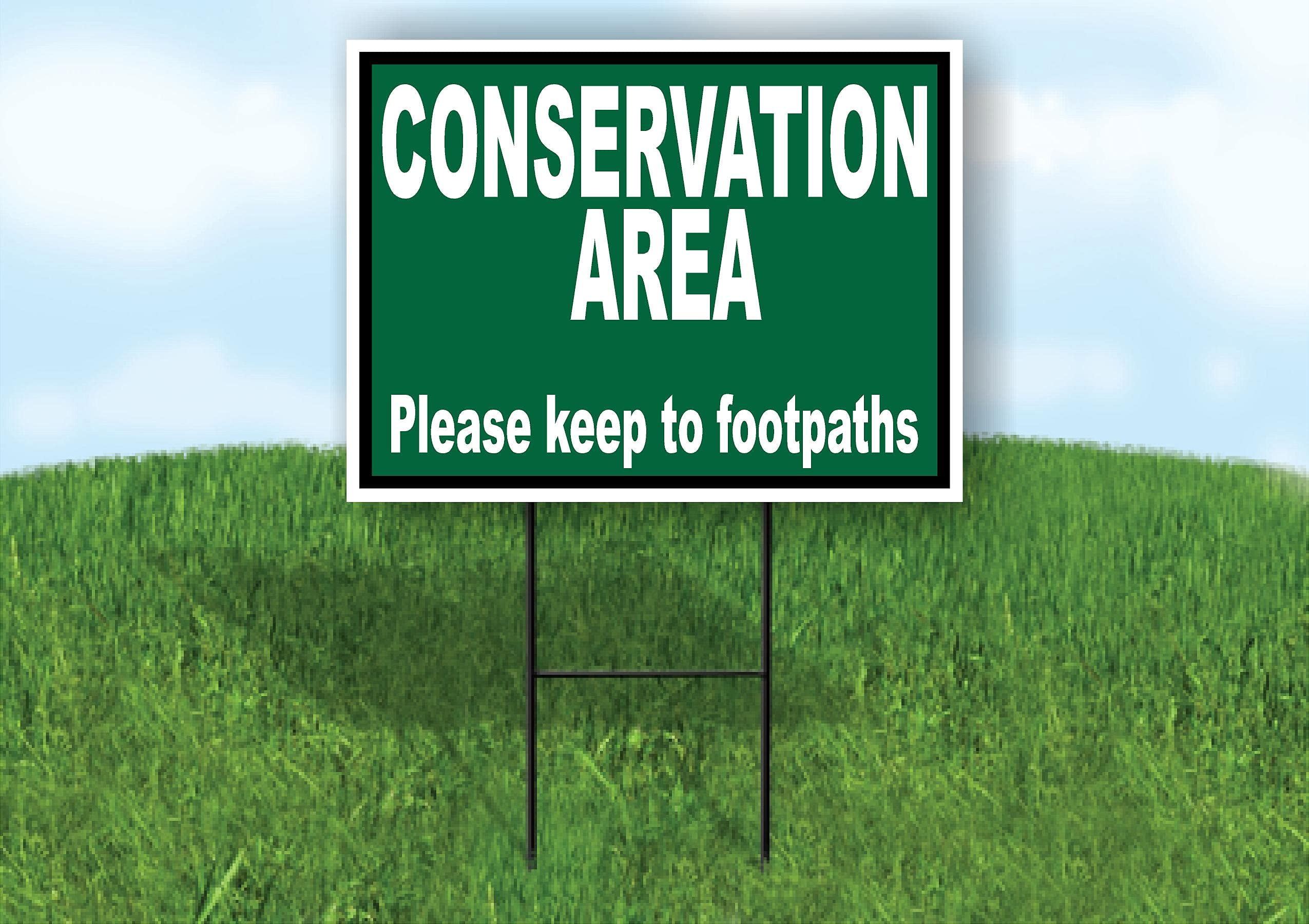 Work House Signs Single Sided Sign Conservation Area Keep Footpaths ...