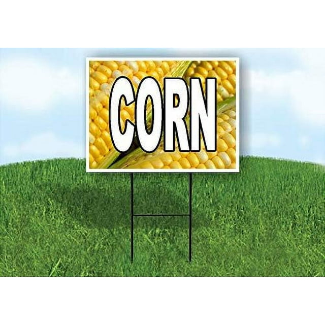 Work House Signs Single Sided Sign Corn with Corn Background Yard Sign ...