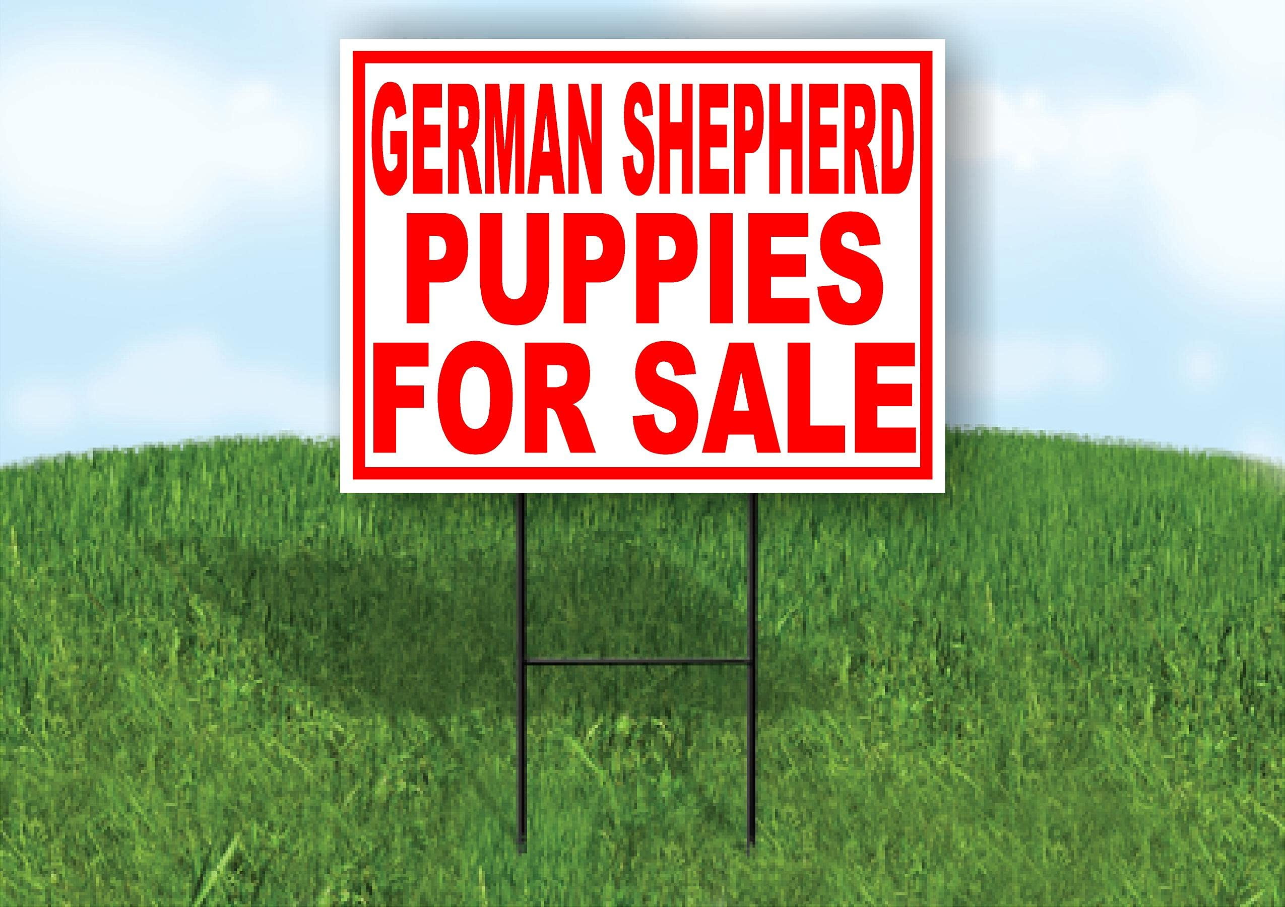 Work House Signs Single Sided Sign German Shepherd Puppies for Sale RED ...