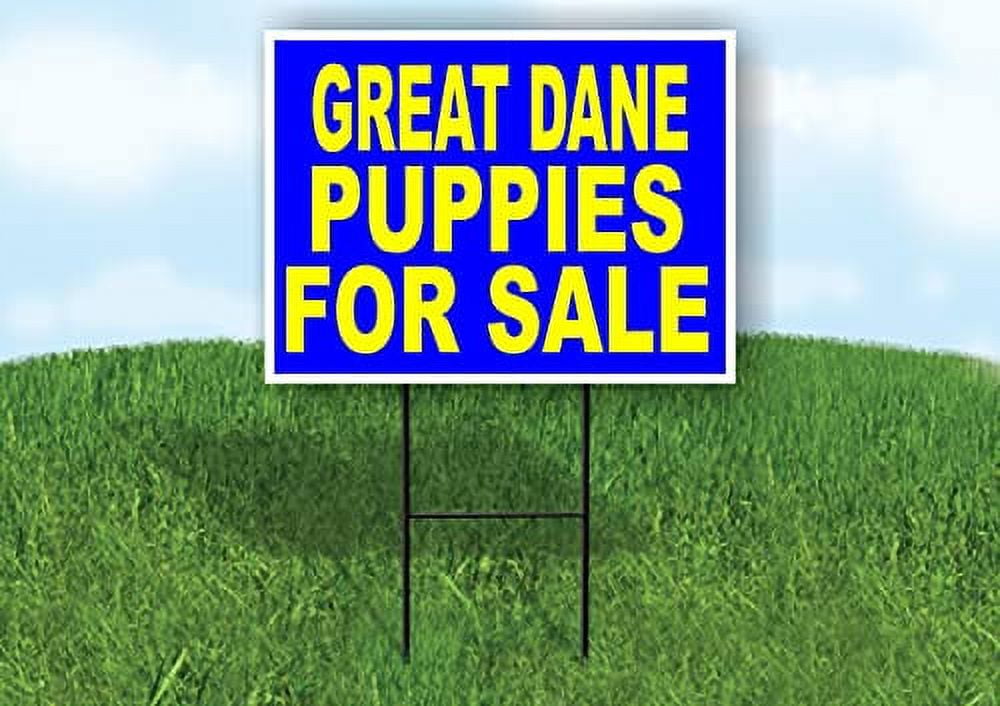 Work House Signs Single Sided Sign Great Dane Puppies for Sale Yellow ...