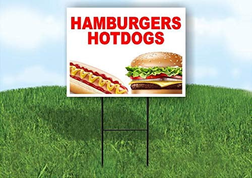 Work House Signs Single Sided Sign Hamburgers Hotdogs Yard Sign Road ...