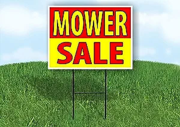 Work House Signs Single Sided Sign Mower Sale RED Yellow Yard Sign Road ...