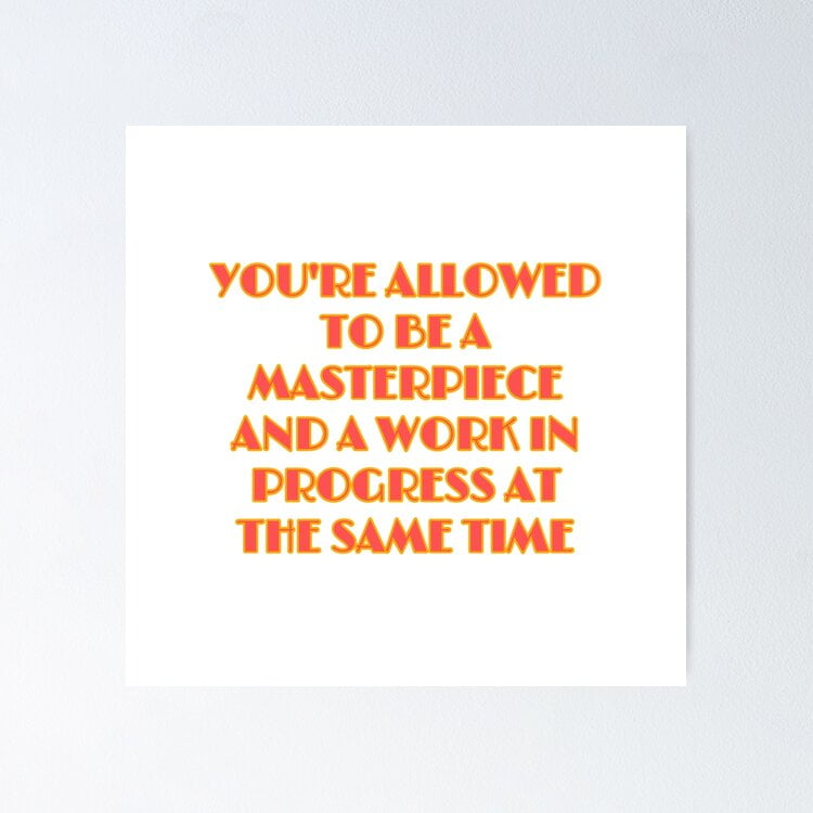 Work In Progress Poster- Unframed Poster | Wall Art | Perfect For Home ...