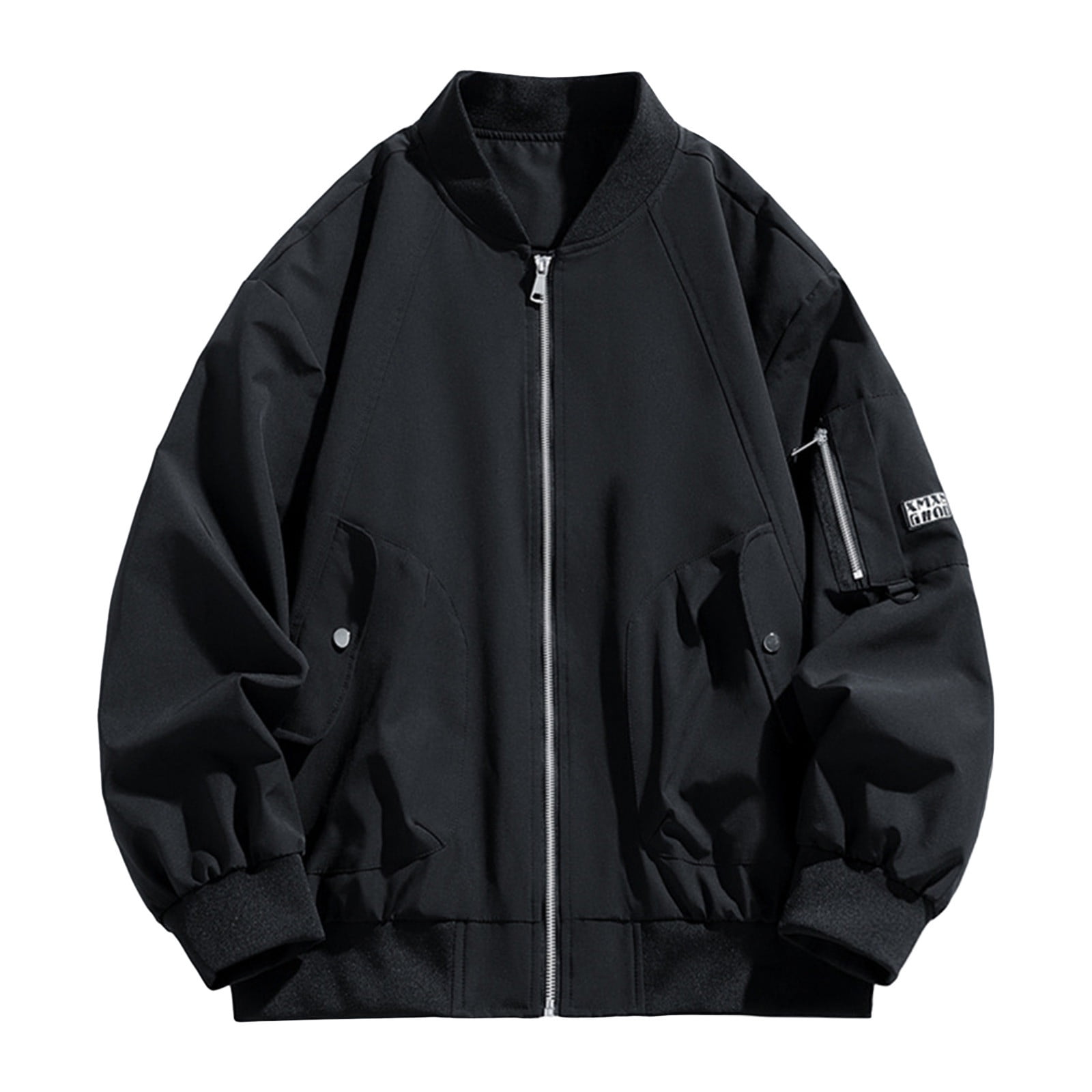 Work Jacket Coat for Mens Full-Zip Open Front Sweatshirt Losse Fitted ...