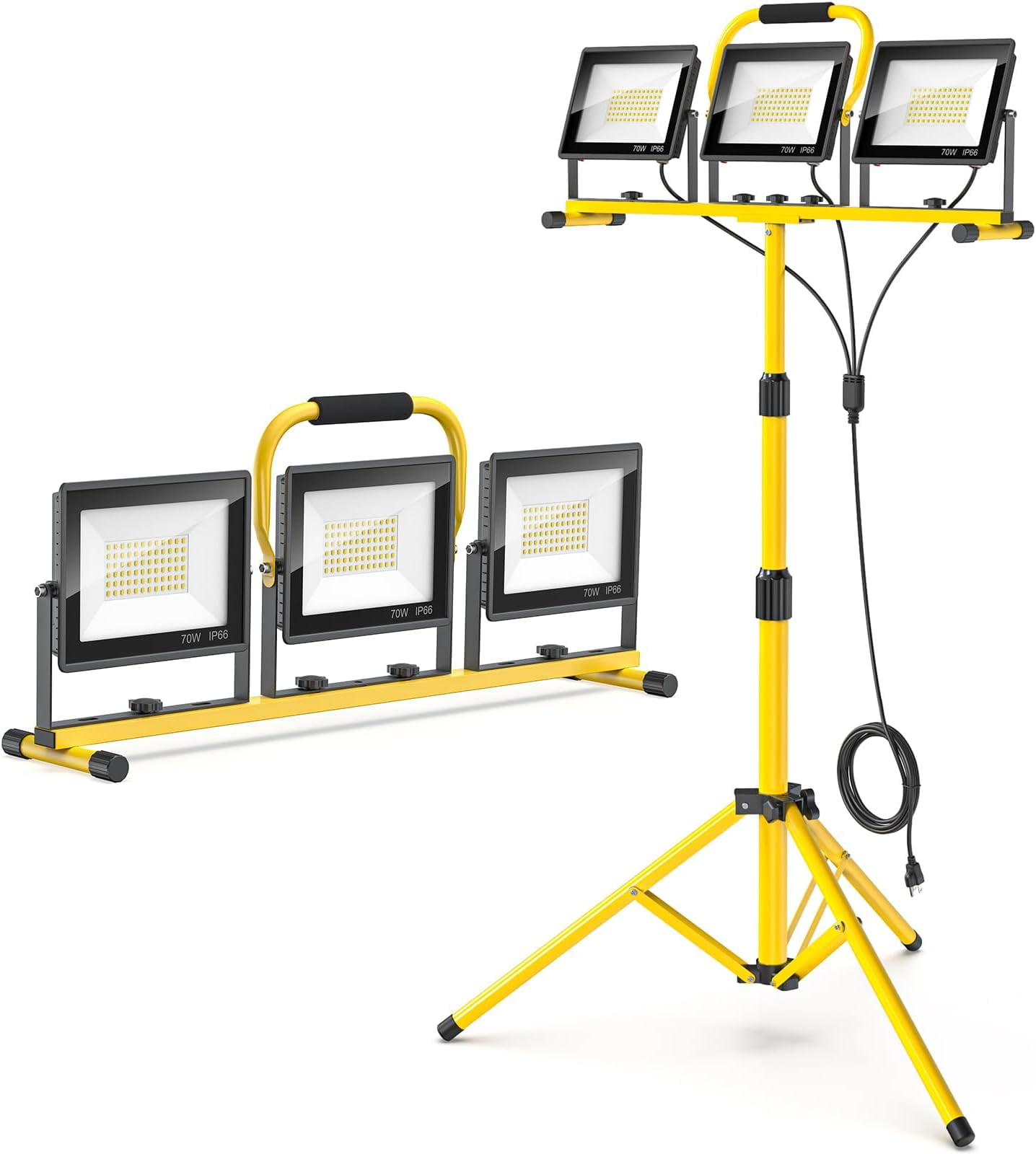 Work Lights with Stand: 3 Adjustable Work Light with Individual , IP66 ...