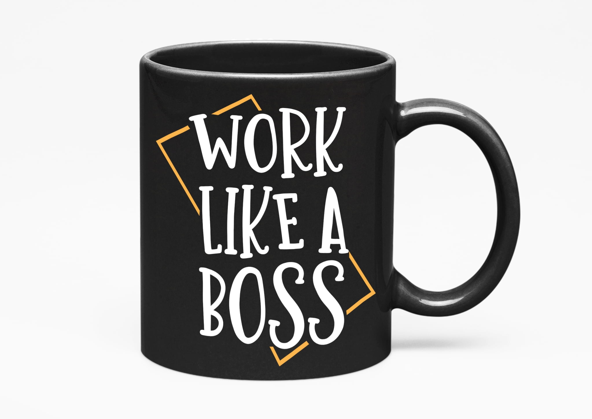Work Like a Boss, Employee or Co-Worker, Black 11oz Ceramic Mug ...