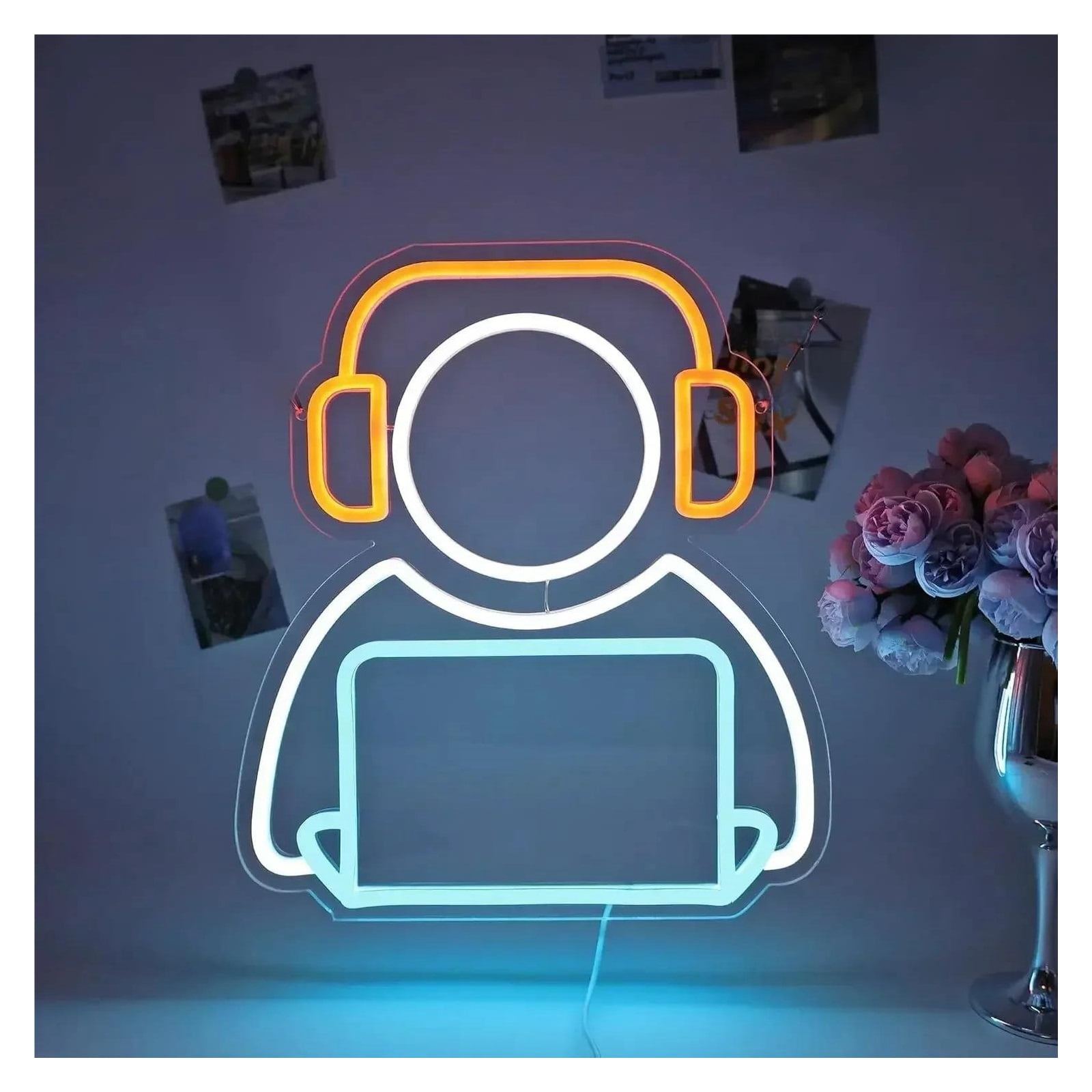 Work Neon Sign LED Light Brightness Adjustable For Office Building ...