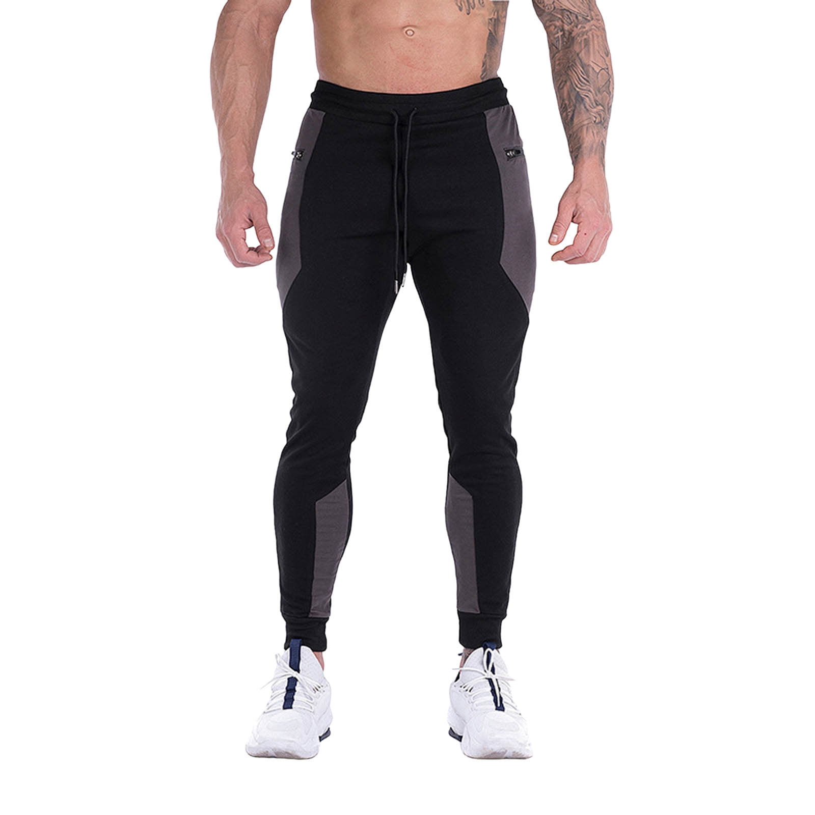 Work Pants Men Male Pants Muscle Fitness Pants Running Reflective ...