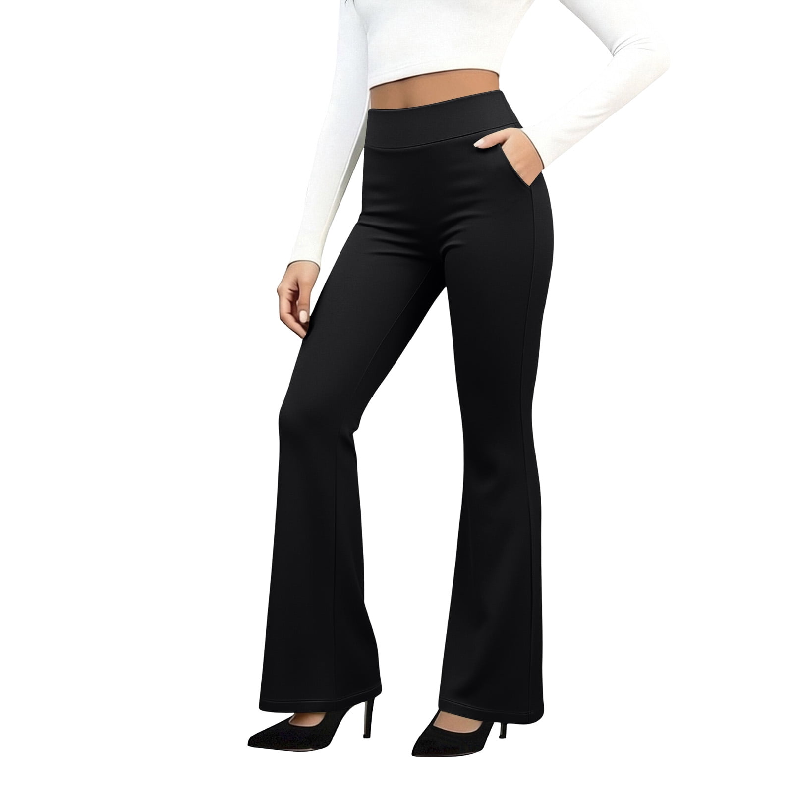 Work Pants Women Business Casual Dress Trousers Stretchy High Waisted ...