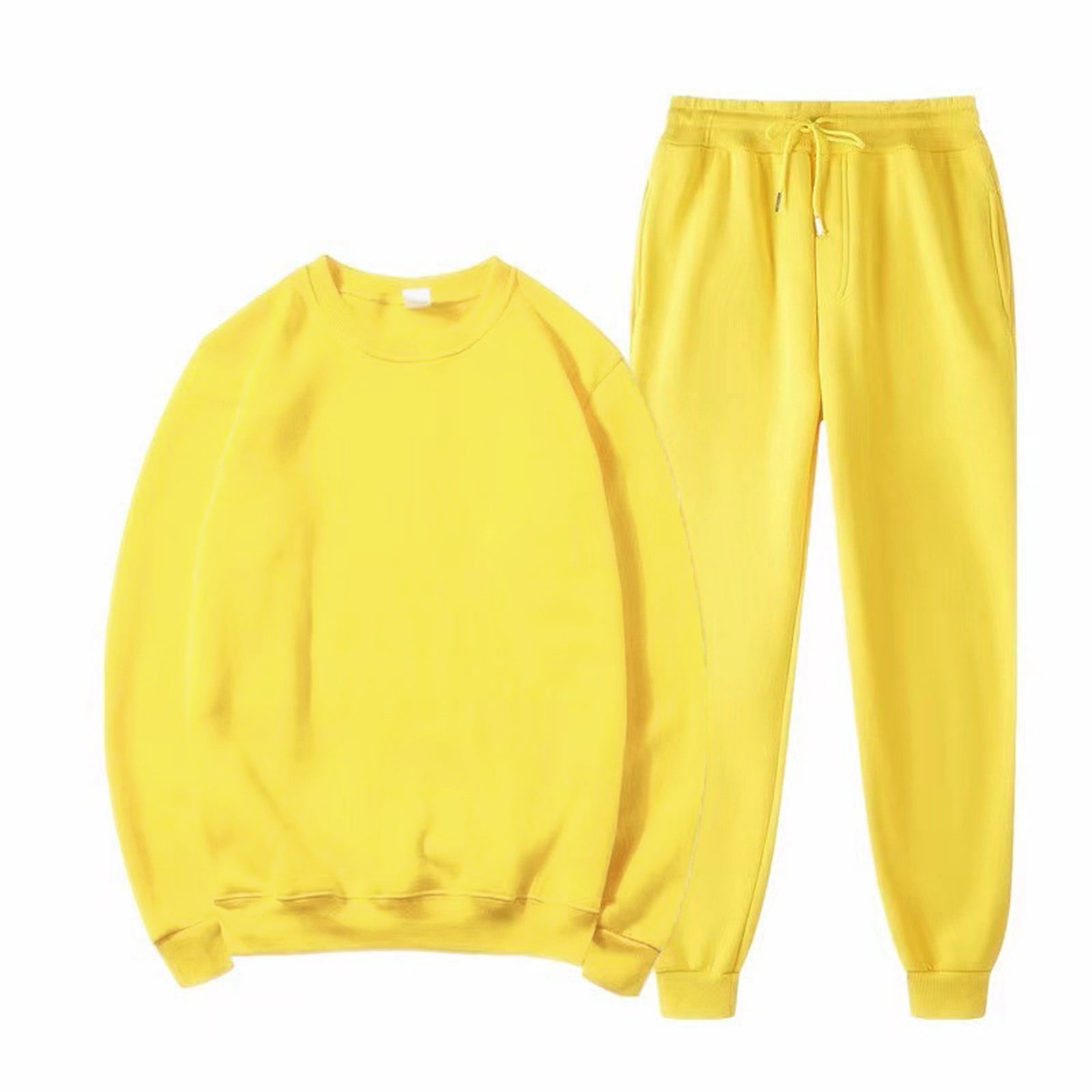 Work Pants for Men 2Pcs Round Neck Sweatshirts with Sweatpants Autumn ...
