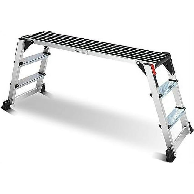 Work Platform 𝐓𝐰𝐨 𝐒𝐭𝐞𝐩 Ladder, 45×12×27 Aluminum Platform Capacity 330 ...