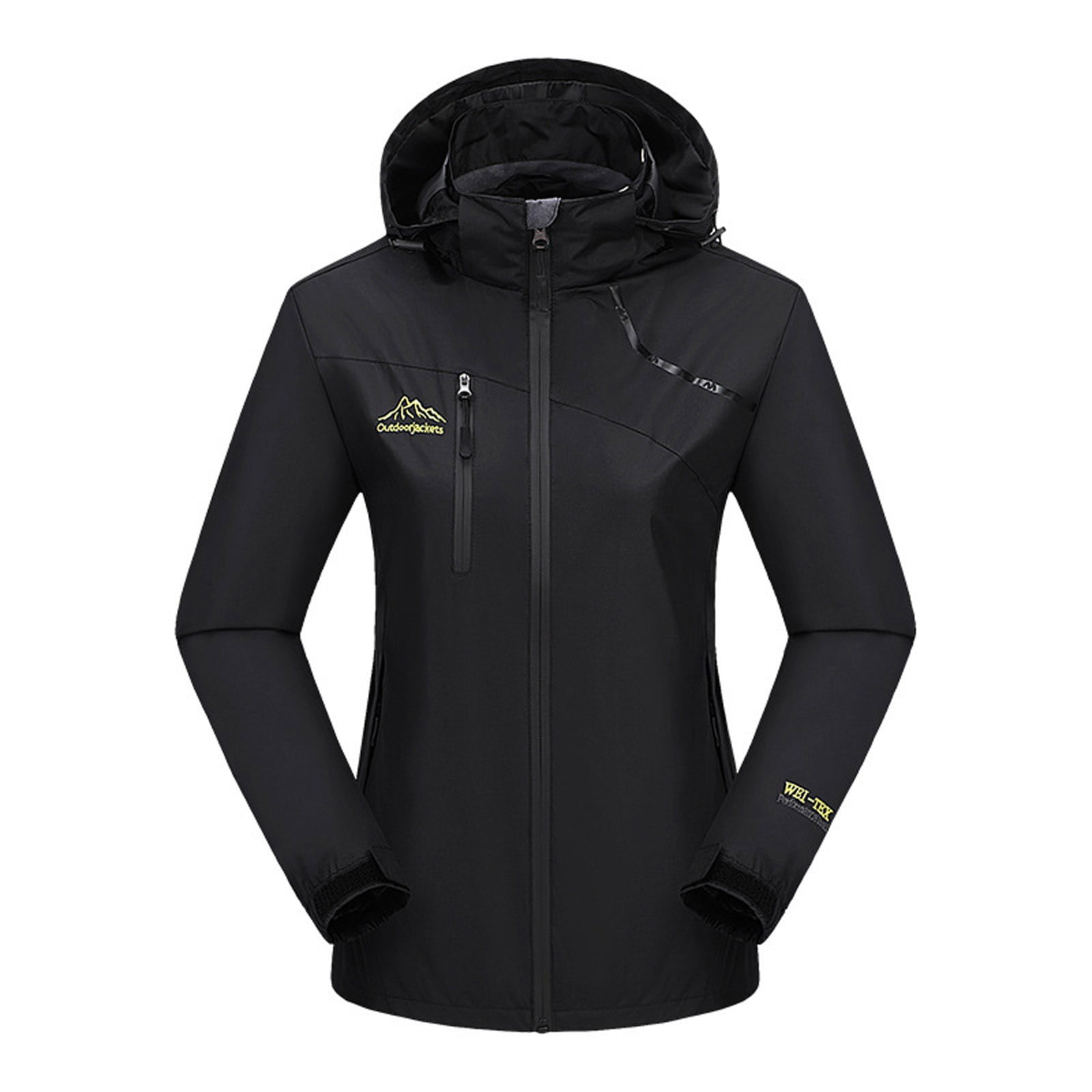 Work Rain Jacket Womens Rain Coats Waterproof Full Zip Up Rain Jackets ...