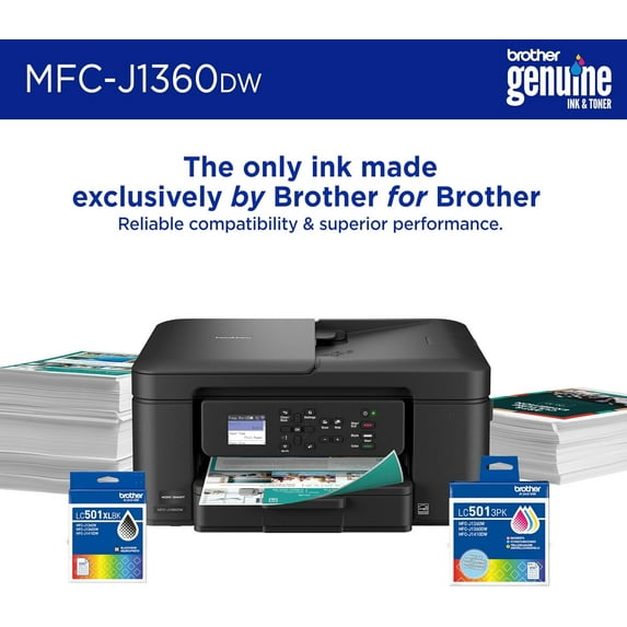 Work Smart 1360 Wireless Color Inkjet All-in-One Printer with Automatic ...