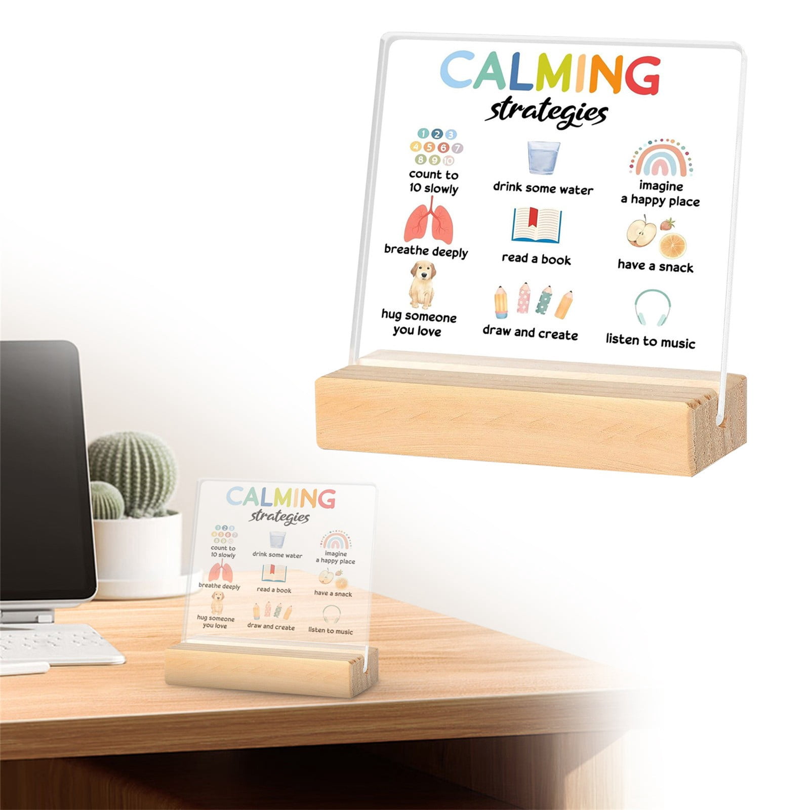 Work Study Plan Decoration 14, Back to School Acrylic Desk Decor ...