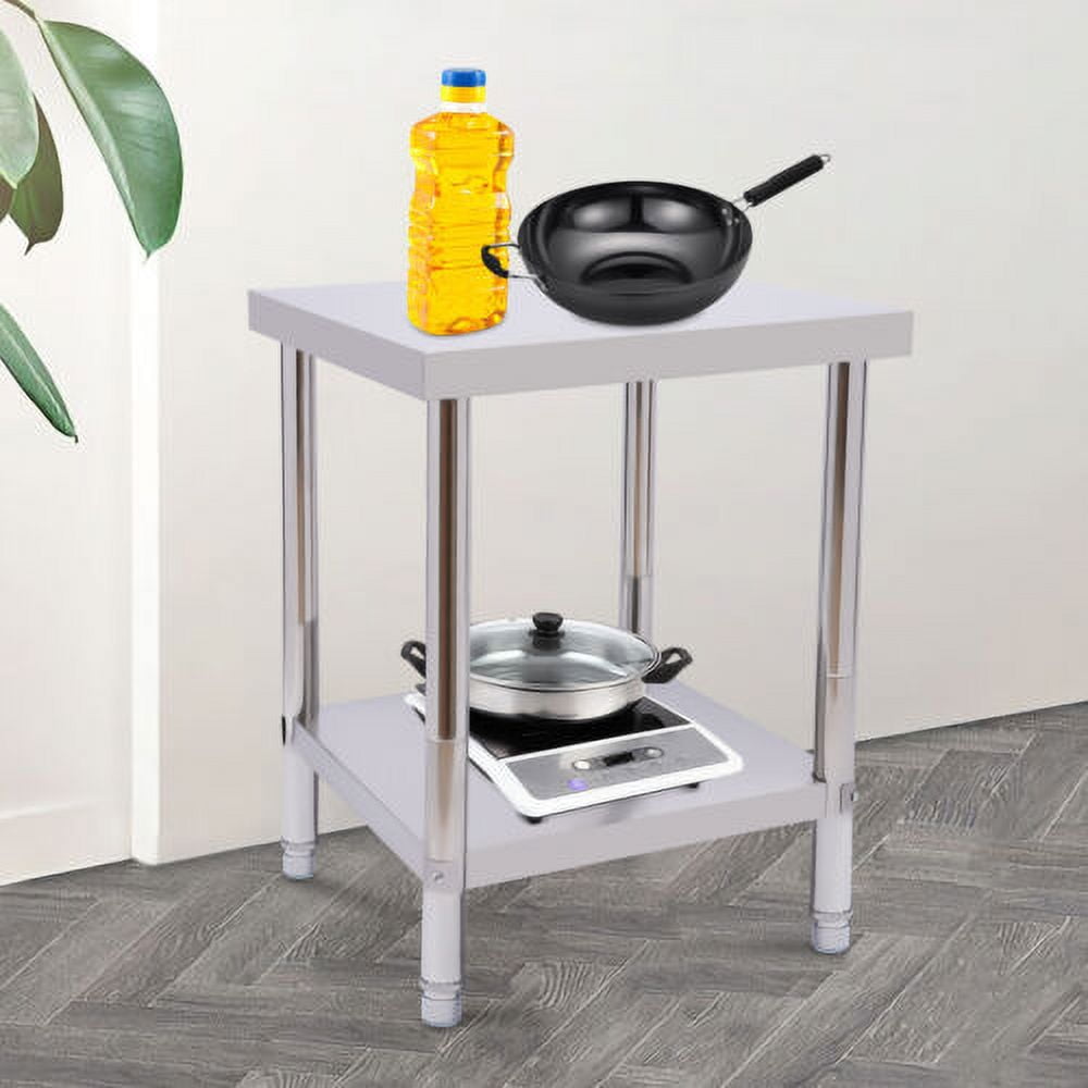 Work Table Worktop Commercial Stainless Food Prep Table w/Undershelf 60 ...