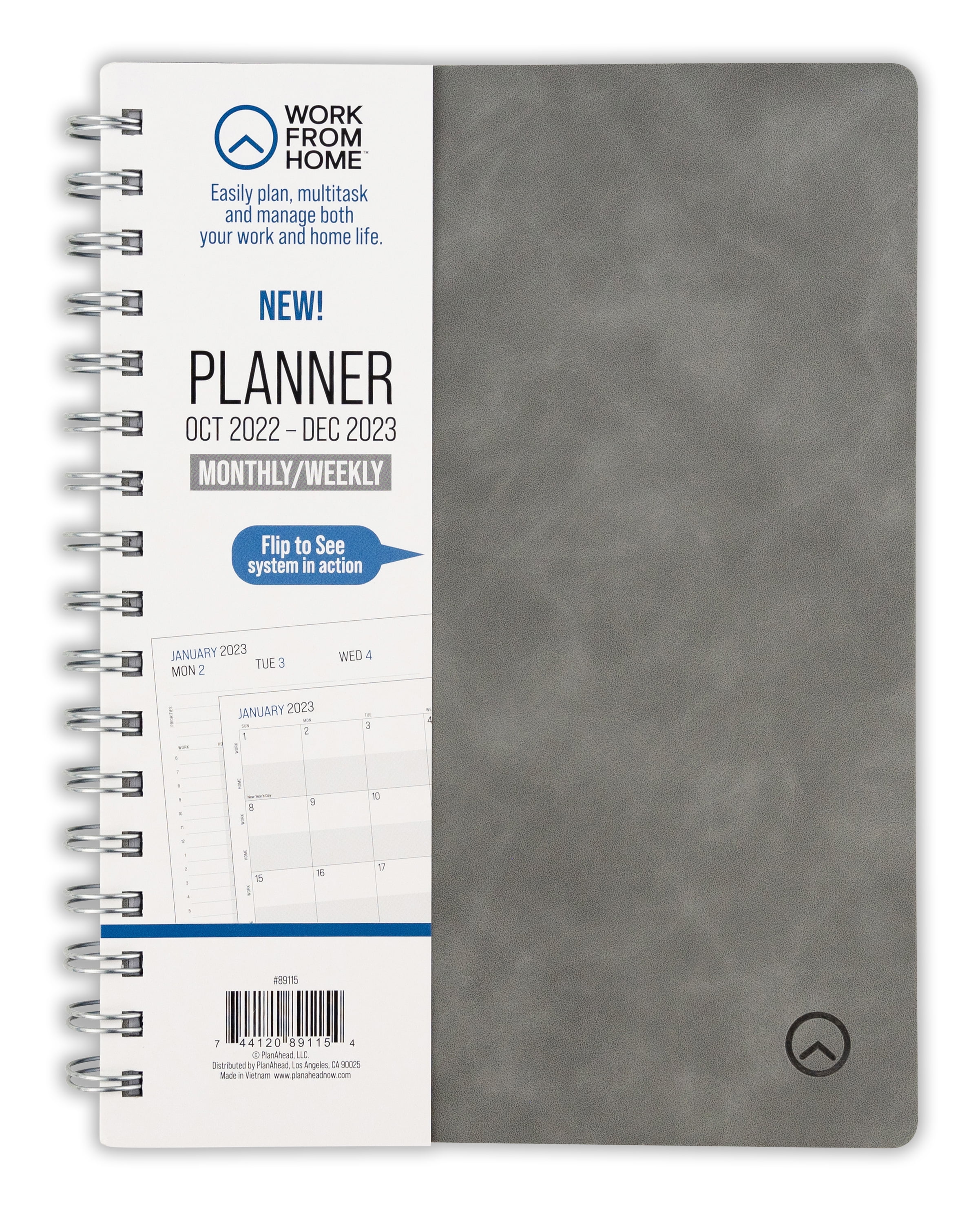 Work from Home Monthly & Weekly Planner, October 2022 - December 2023 ...