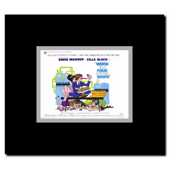 Work is a Four Letter Word Framed Movie Poster - Walmart.com
