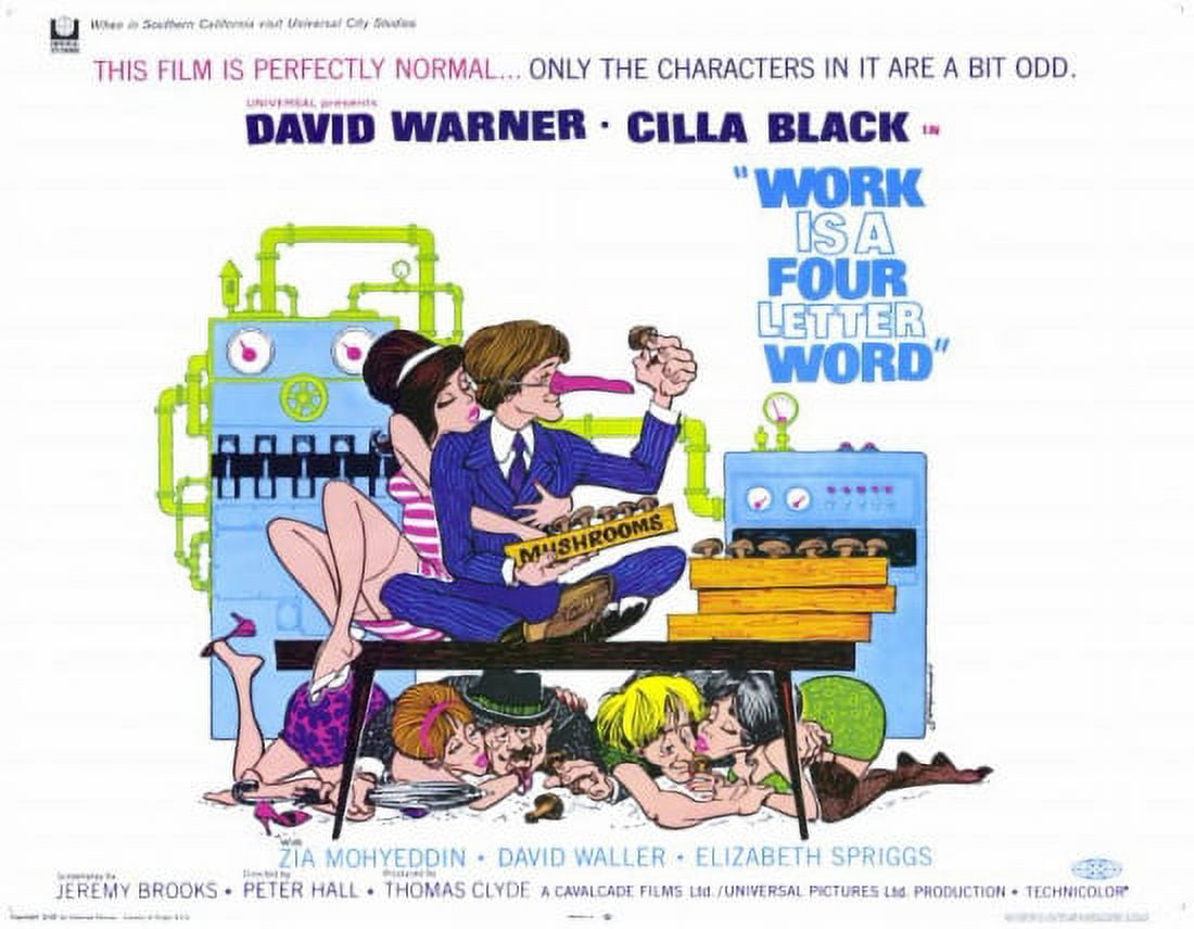 Work is a Four Letter Word Movie Poster (11 x 14) - Walmart.com