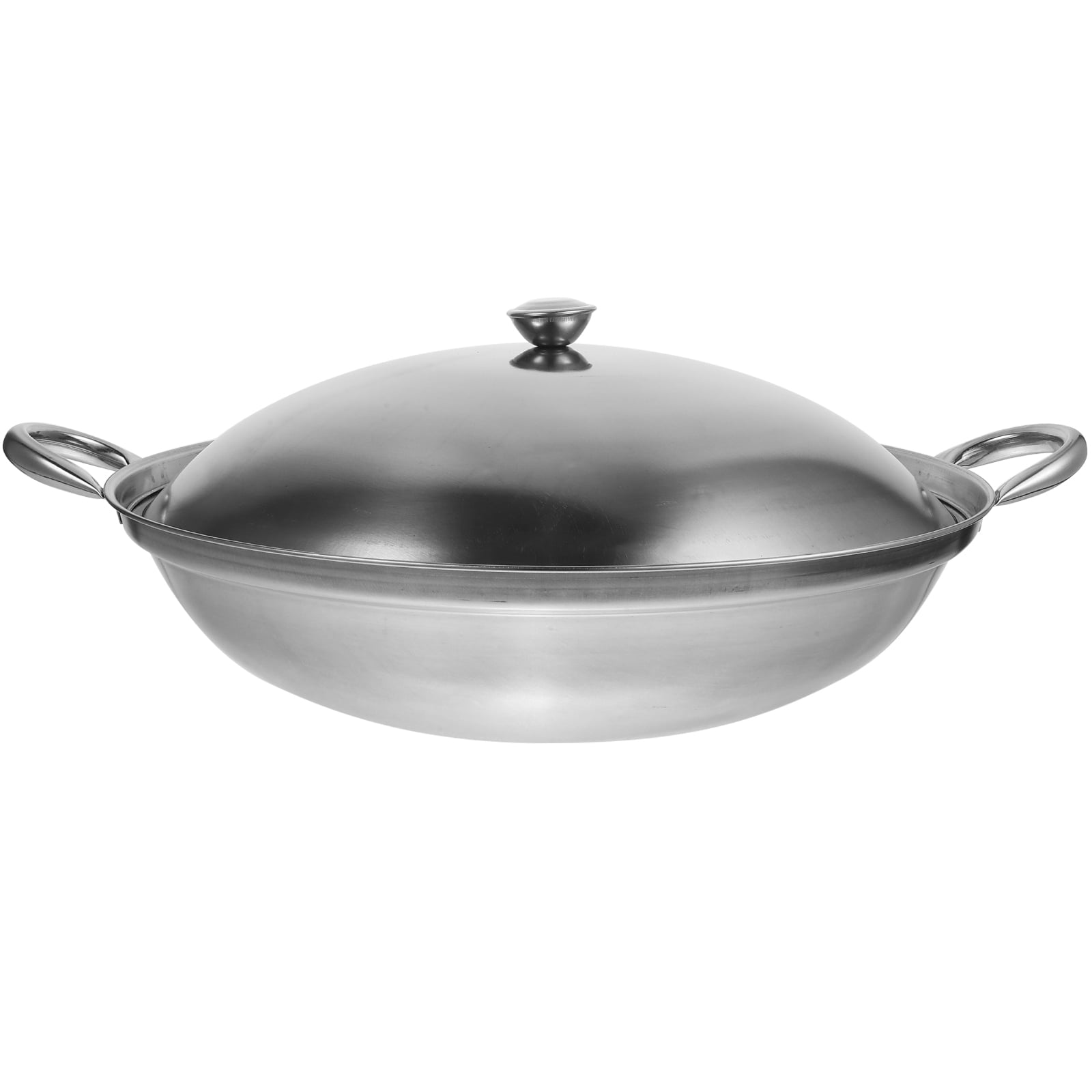 Non-Stick Stainless Steel Wok Pan with Cooking Utensils Set for Chinese ...