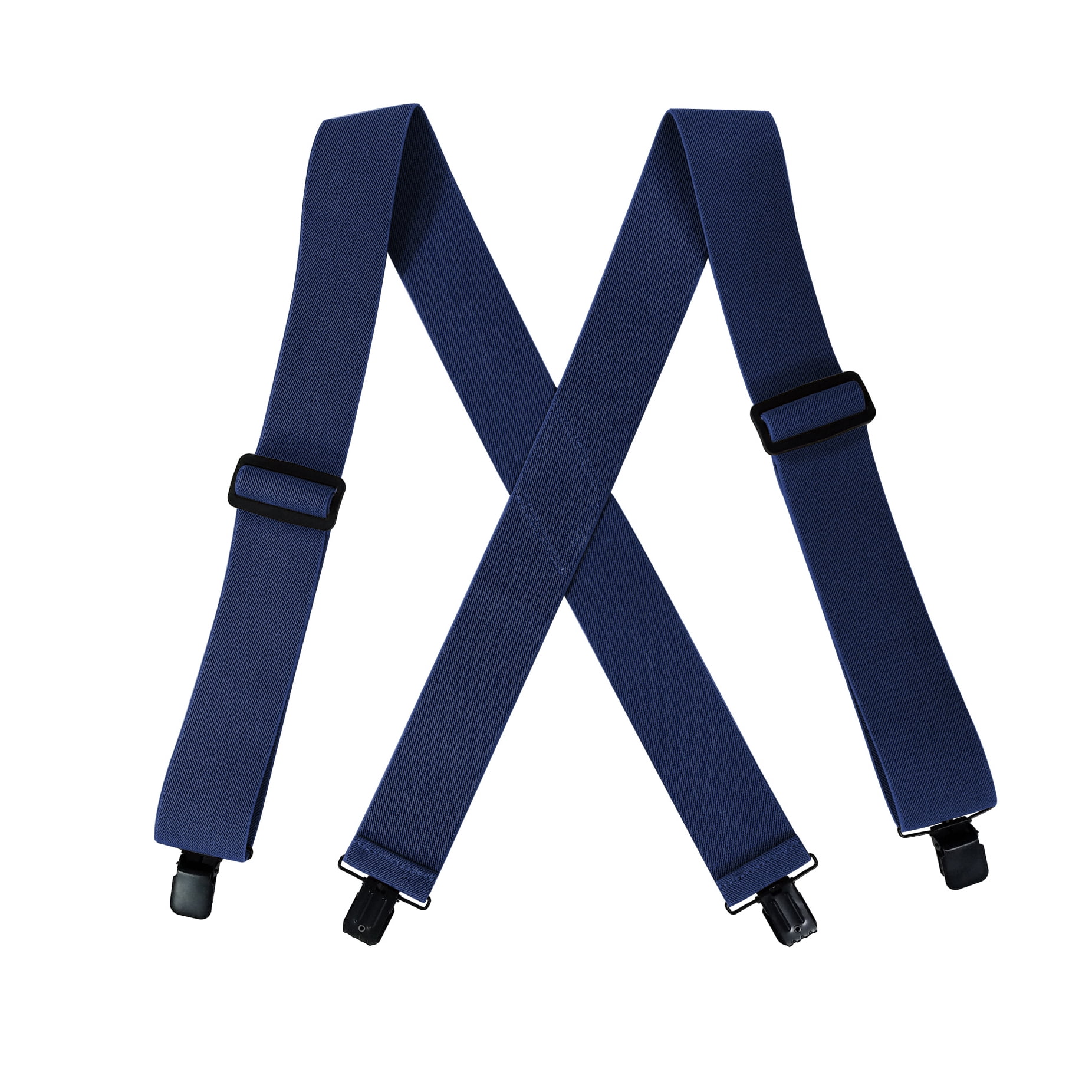 Work suspenders for men 2Inch X-Back Adjustable Elastic Navy Blue ...