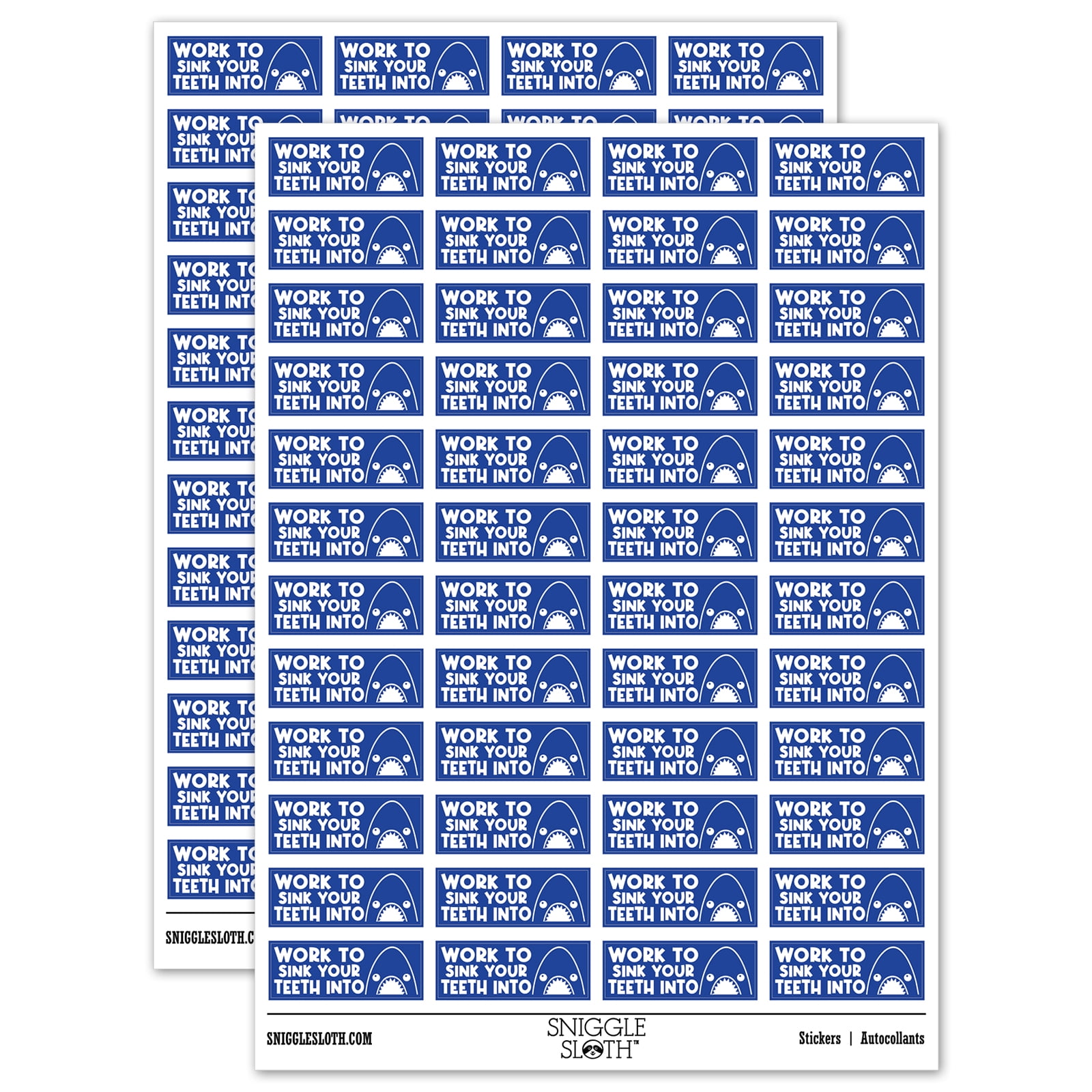 Work to Sink Your Teeth Into Shark Teacher Student School Sticker Set ...