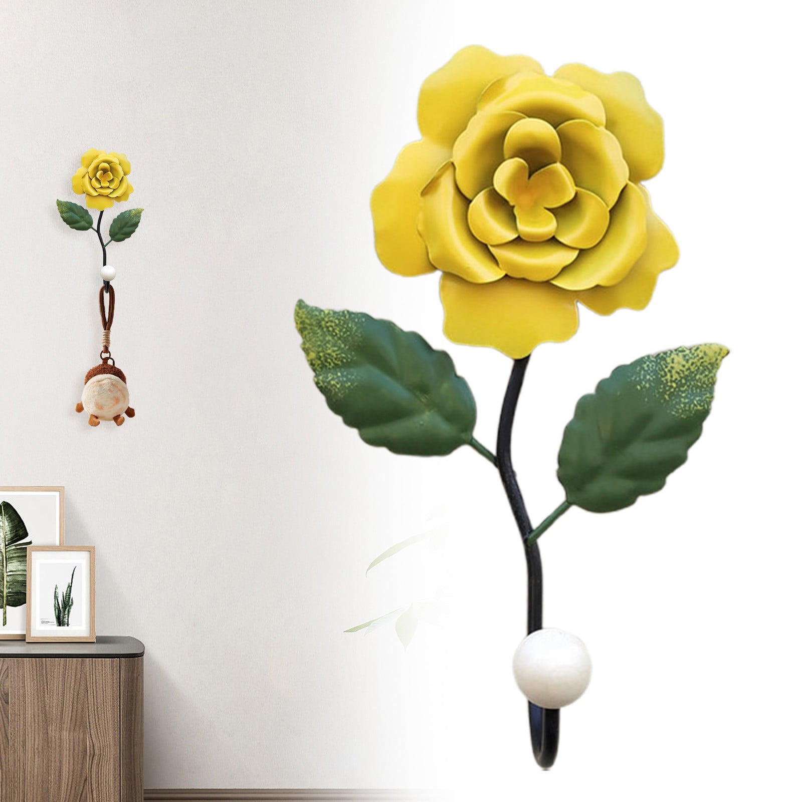 WorkHarbor Clearance Under $5 Creative Resin Wall Art Flower Hook ...
