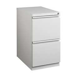 WorkPro® 20"D 2-Drawer Metal Mobile Pedestal Vertical File Cabinet ...