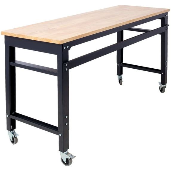 Workbench - 60" Wide Rolling Workbenches for Garage - Adjustable Height ...