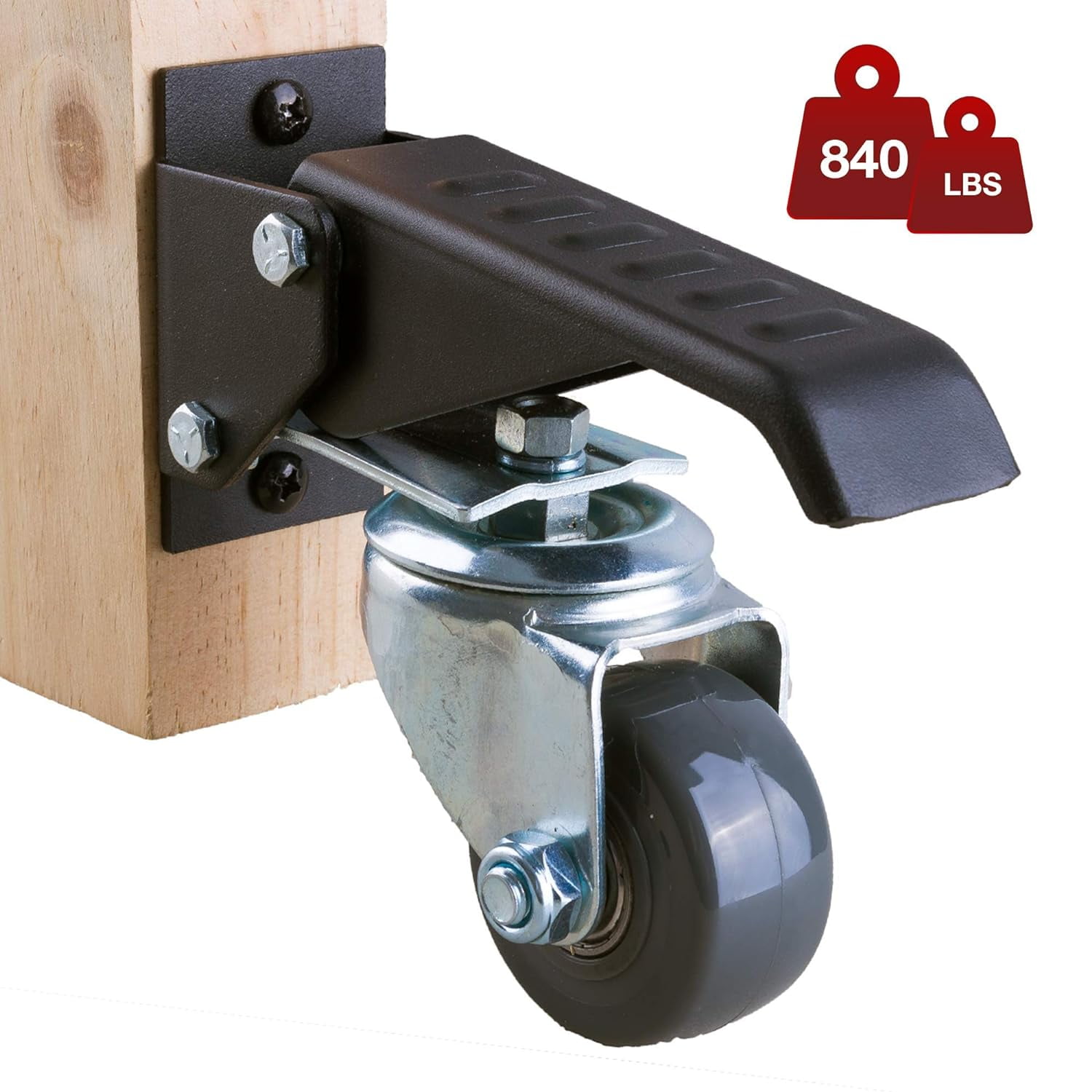 Workbench Casters - 4 Extra Heavy Duty Retractable Casters, 840 Lbs ...