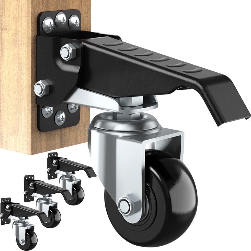 Workbench Casters Wheels 720Lbs Retractable Casters Set of 4 Heavy Duty ...