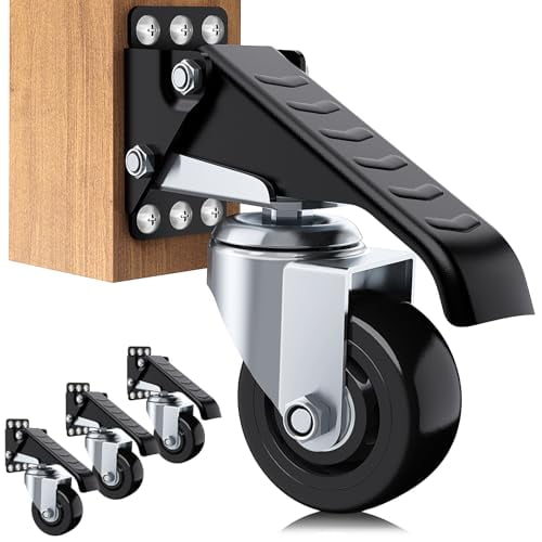 Workbench Casters Wheels 920Lbs Retractable Casters Set of 4 Heavy Duty ...